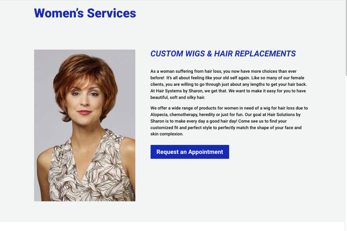 Women's Services - Hair Solutions by Sharon
